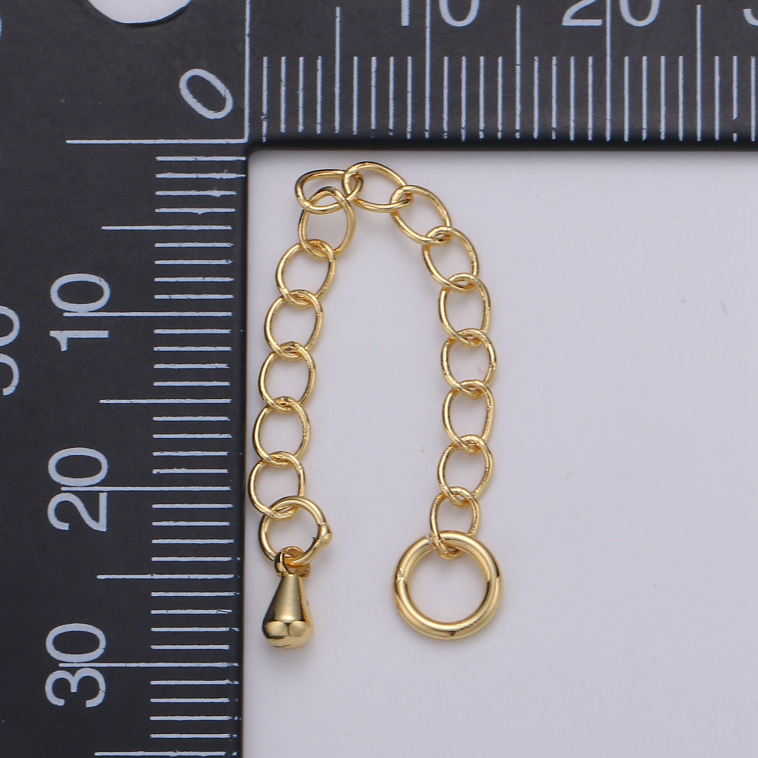 1pack 8 or 10 Gold Extender With Pendulum Charmcuban Link - Etsy