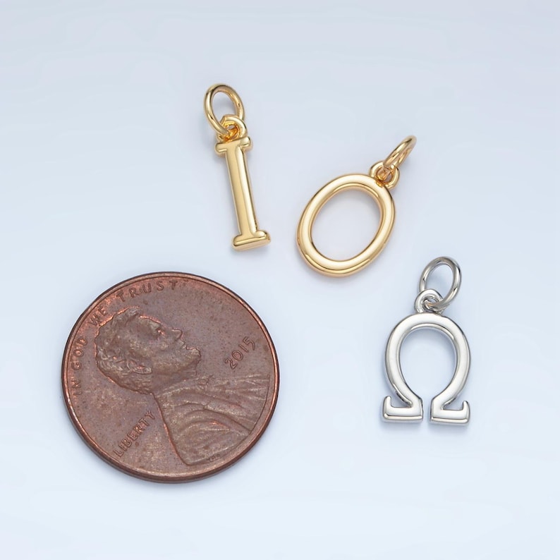 Dainty 18k Gold Filled Greek Alphabet Personalized Charm in Gold ...