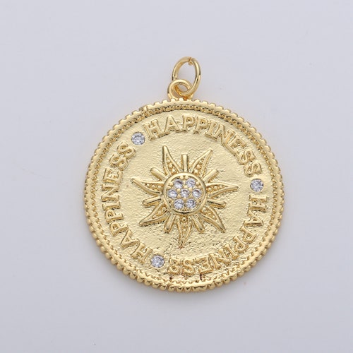Sunburst Pendant Gold Sun Medallion Celestial Sunburst - Etsy