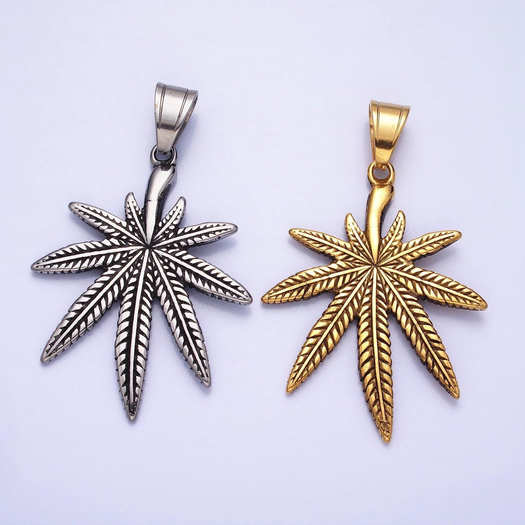 Cannabis Pendant Dainty Marijuana Leaf Charm Necklace Bracelet Earring ...