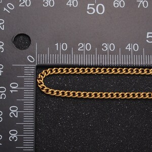 24K Gold Filled Concave Curb Bulk Roll by Yard, 2.8mm Width Gold ...