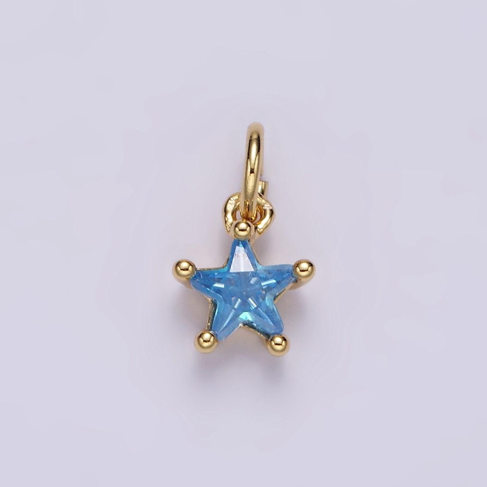 16k Gold Filled 11mm Cz Celestial Star Add-on Charm Mini Star Charm ...