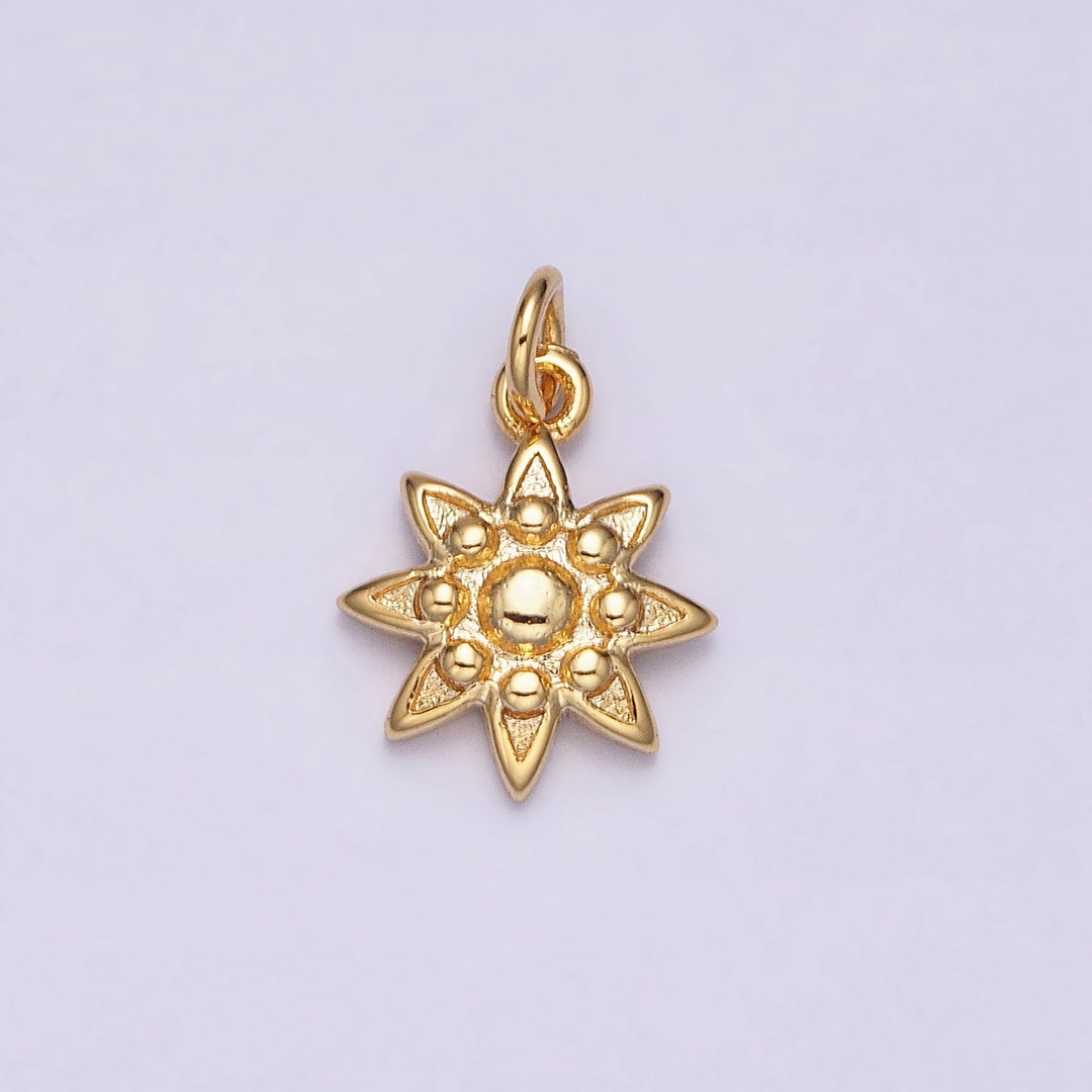 Mini Gold Sun Charm Dainty Sun Charm Pendant Celestial Charms - Etsy