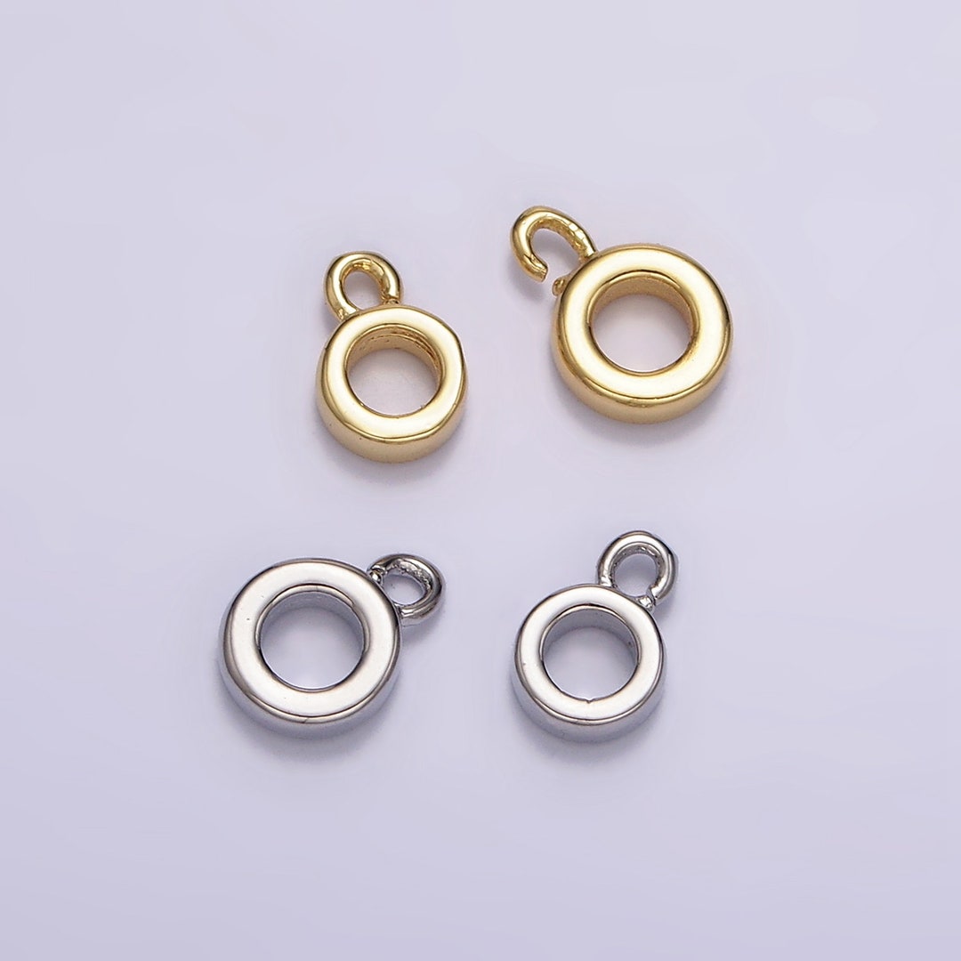 Mini Gold Silver Bail Beads Bail Charm Holder Spacer With Loop Tube ...