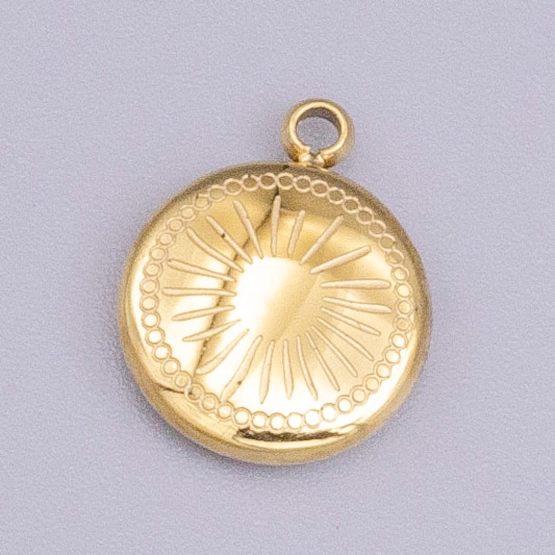 Mini Gold Silver Sun Charm- Sun Burst Charm, Dainty Charms Stainless ...