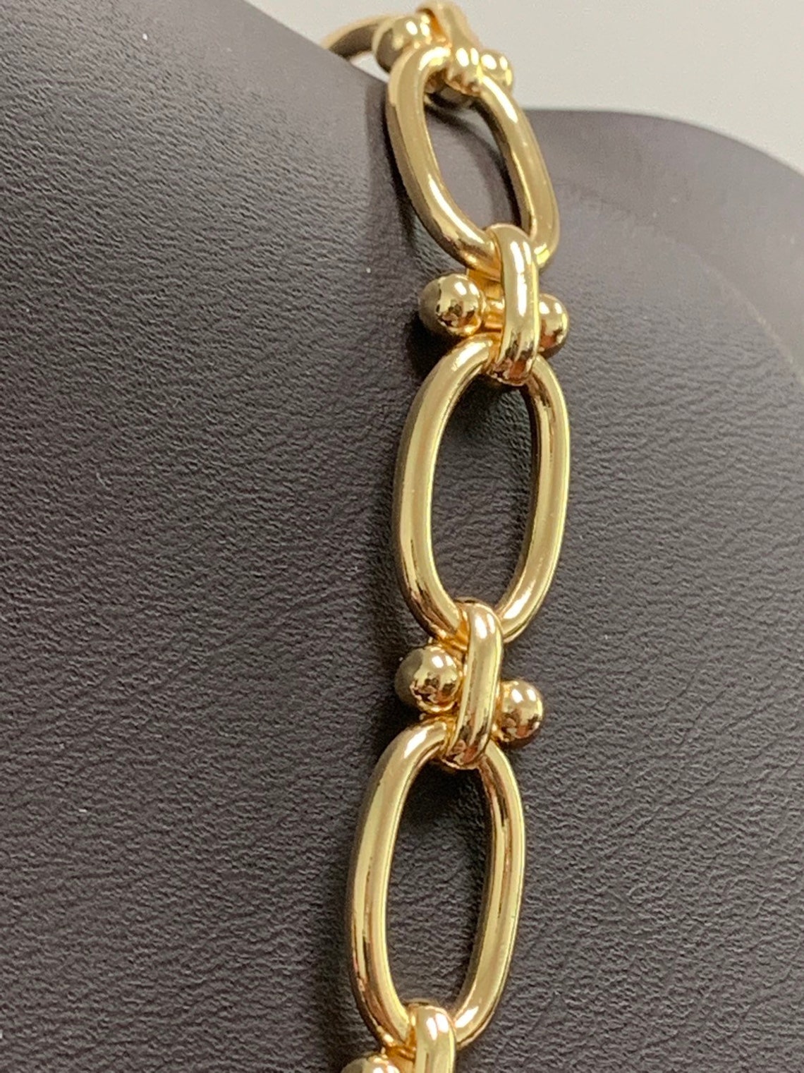 Gold Oval Rolo and Cross Chain by Yard Figure 8 Oval Link - Etsy