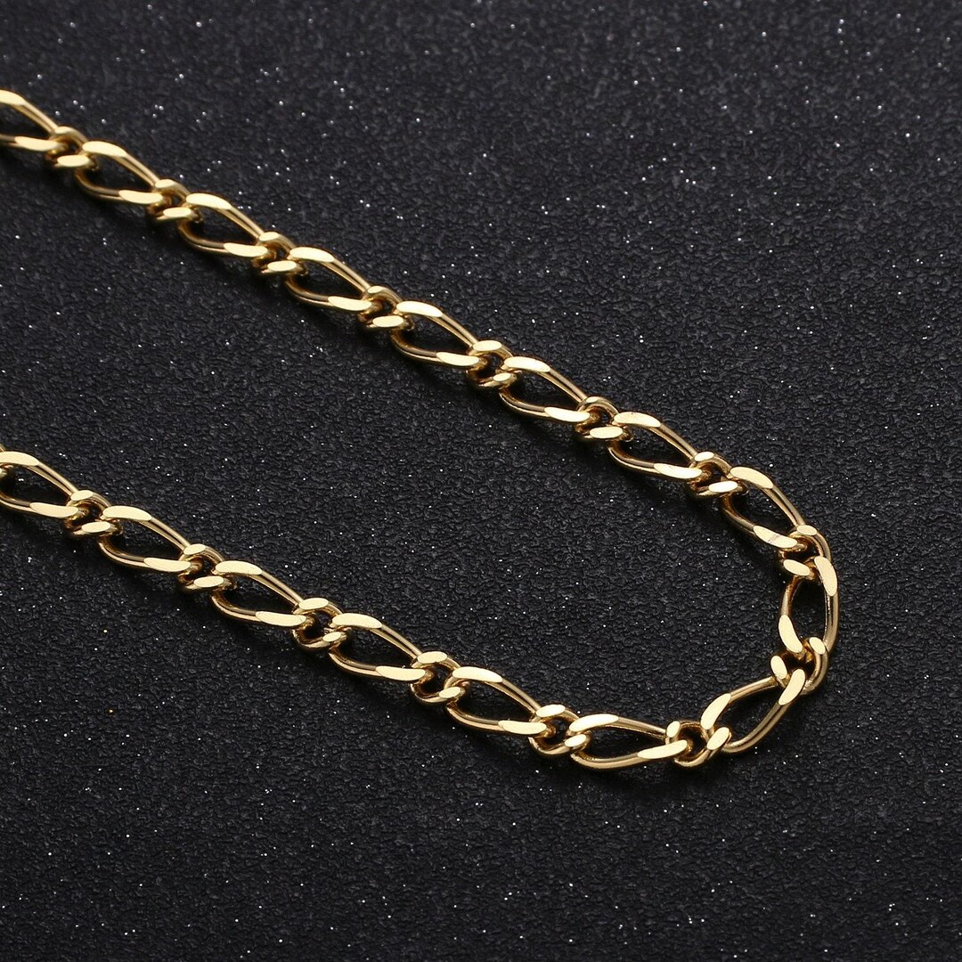 24k Gold Plated Figure 8 Chain by Yard, Gold Figure Eight Chain by Foot ...