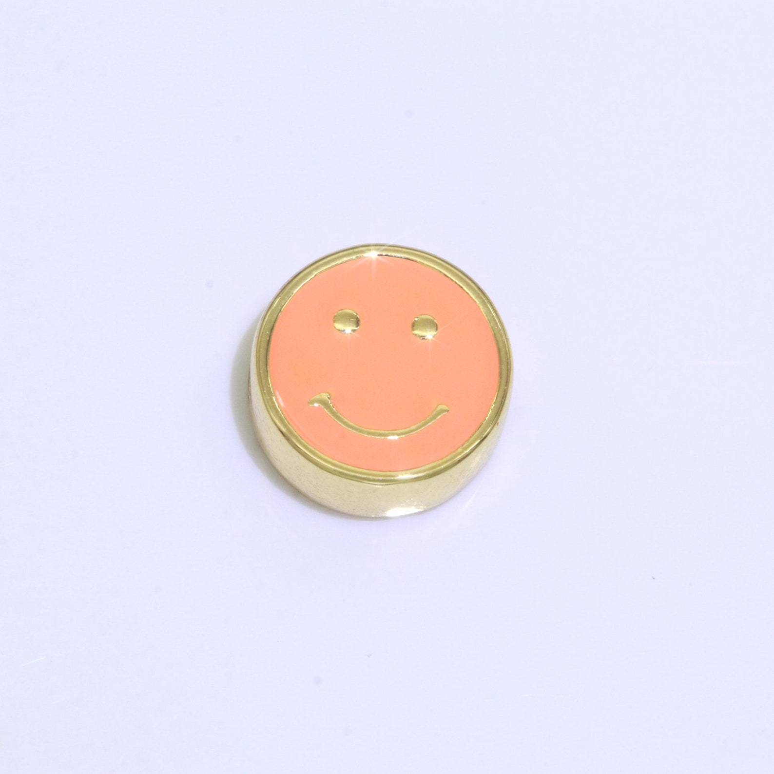 10mm Enamel Heart Smile Face Bead Emoji Bead Happy Face - Etsy