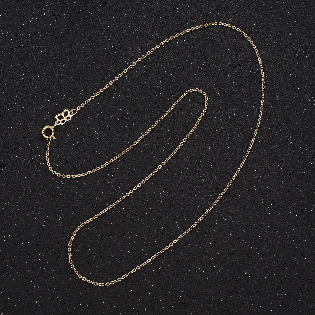 14k Gold Filled 1.3mm Dainty Cable Chain 18 Inch for Minimalist Jewelry ...