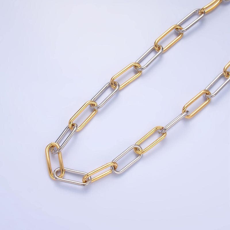 Mixed Metal Necklace - Etsy