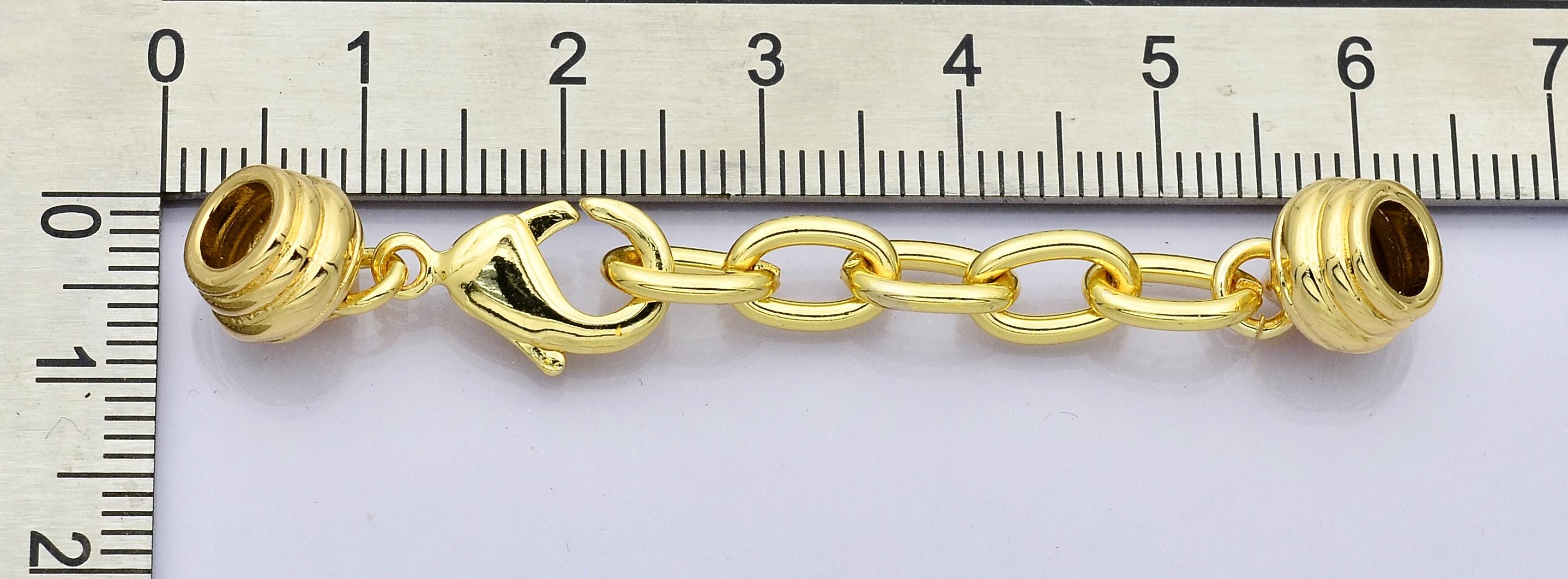 Gold Cord End Cap Clasps With Lobster and Extender for Paracord ...
