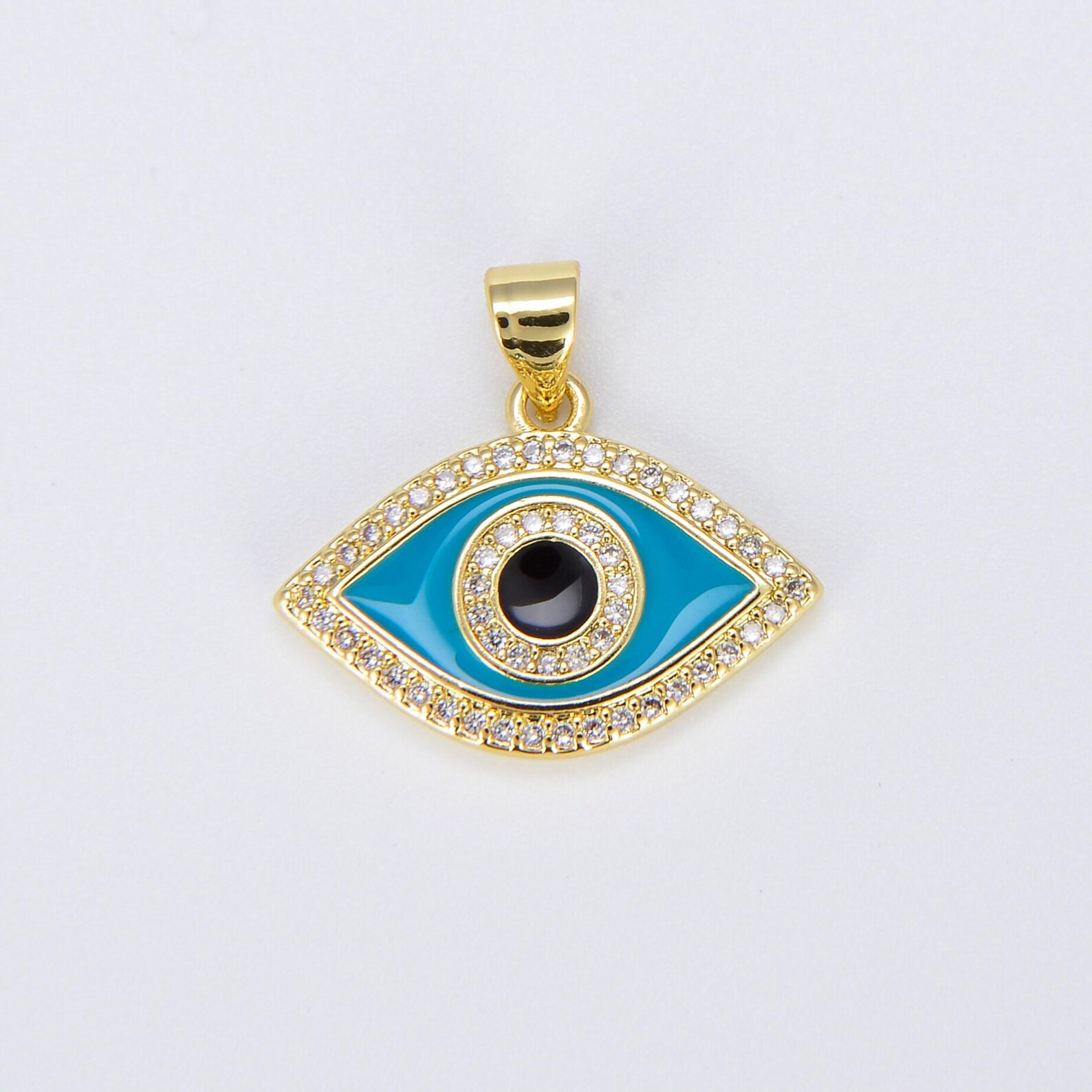 Enamel Evil Eye Charm Dainty Eye Pendant for Necklace Bracelet Earring ...