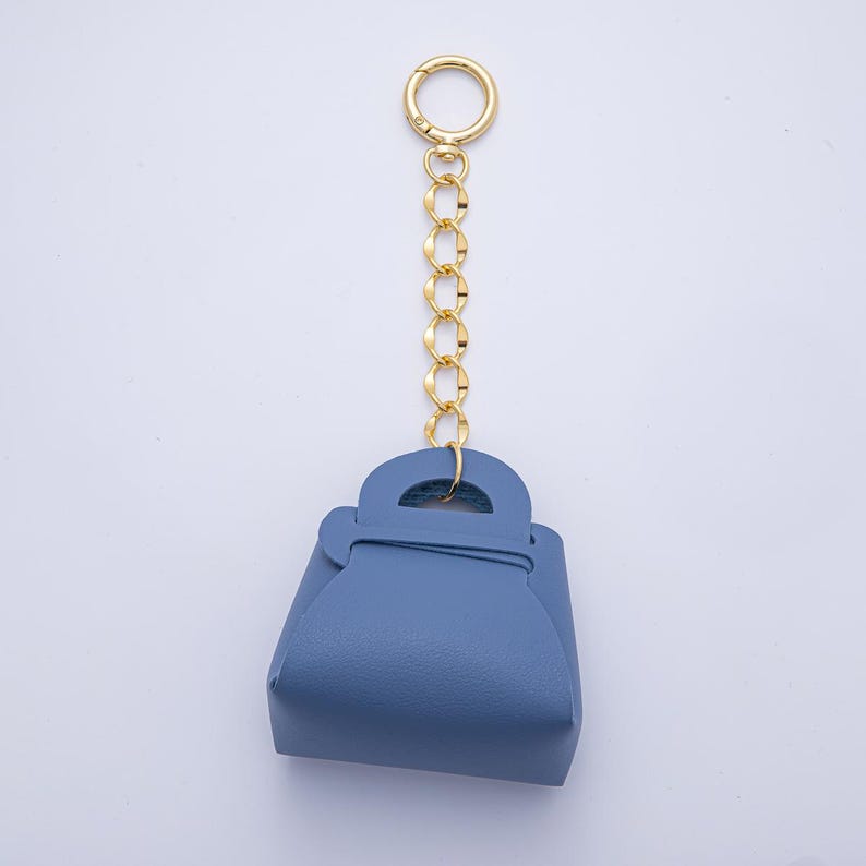 18k Gold Filled Faux Leather Black, Brown, Olive and Blue Mini Purse ...