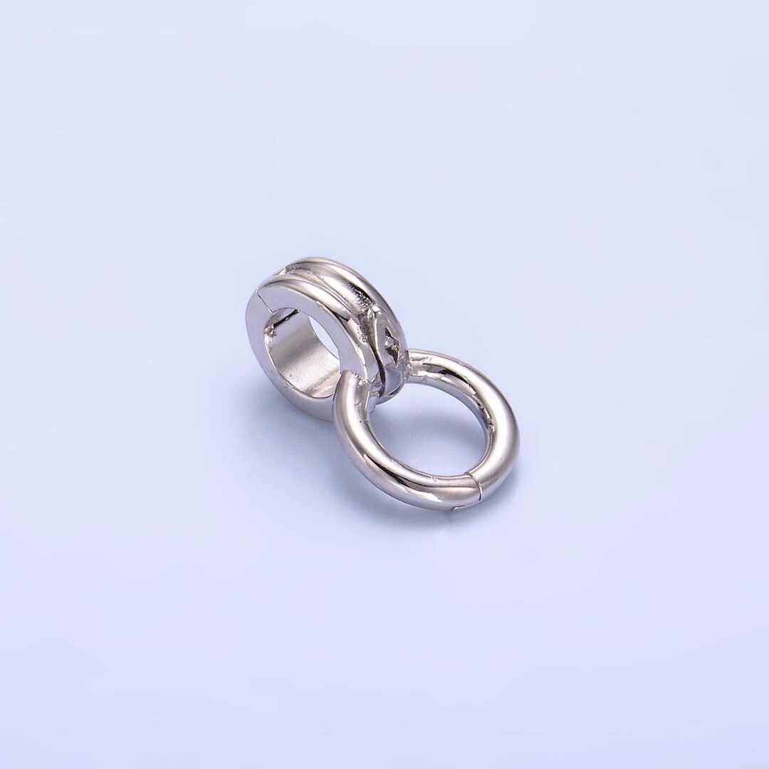 S925 Sterling Silver Round Pull Gate Clasps for Jewelry Making Supplies ...
