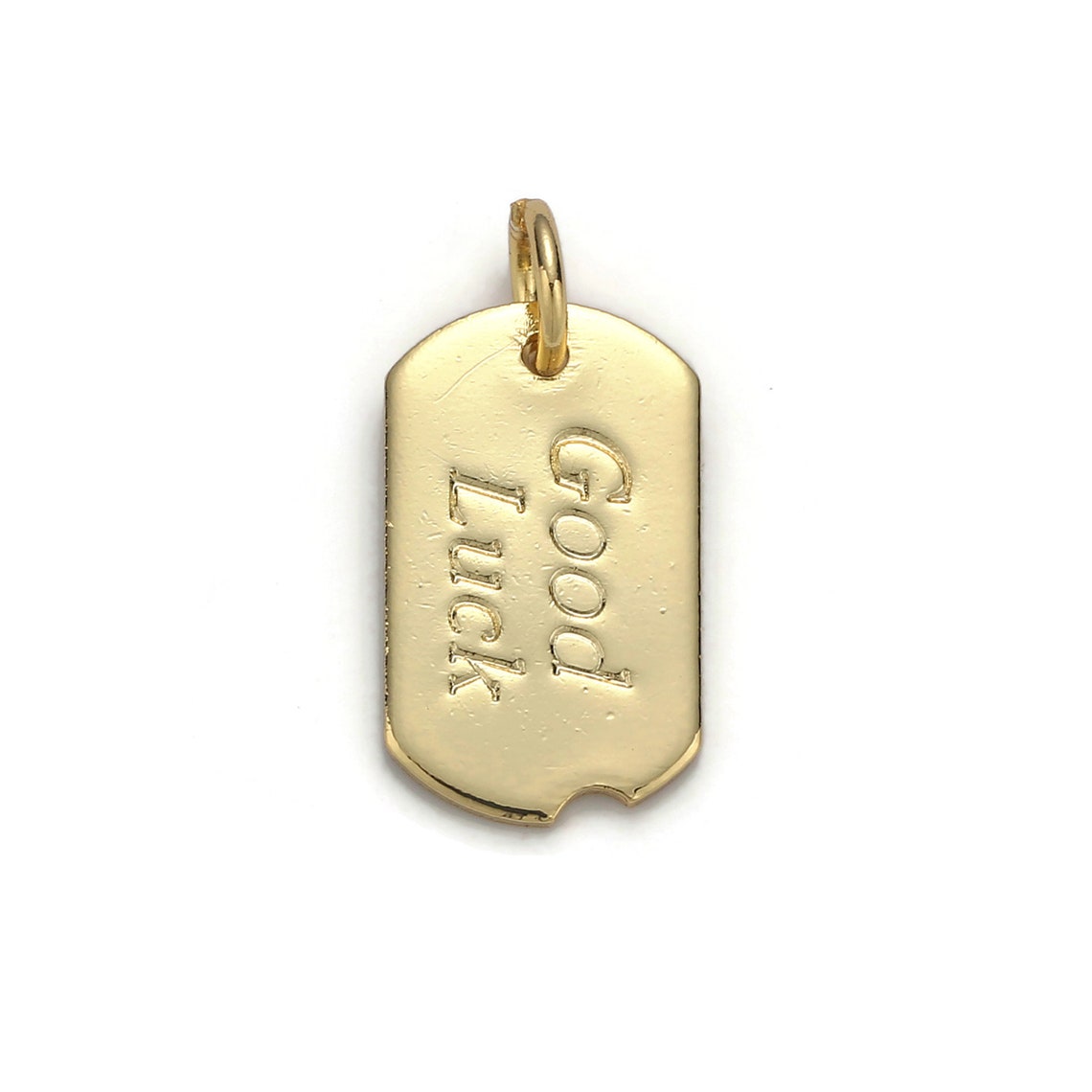 1pc 24k Gold Good Luck Charm Bar Plate Good Luck Pendant - Etsy