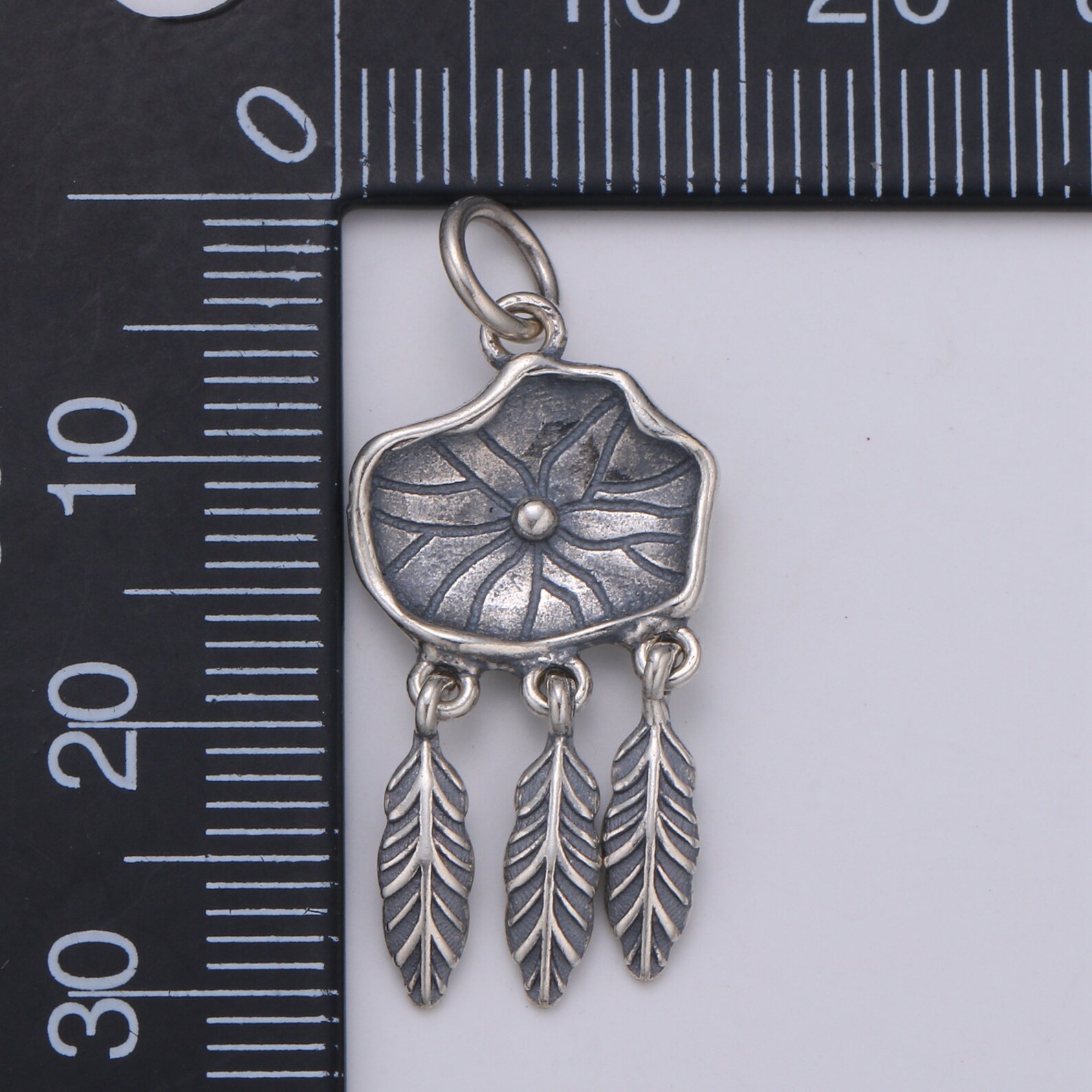 S925 Sterling Silver Dream Catcher Feather Charms Antique - Etsy