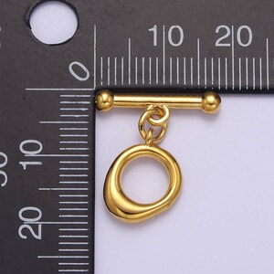 Mini Gold Round Toggle Clasp, Bracelet Necklace Jewelry Clasps, 24K ...
