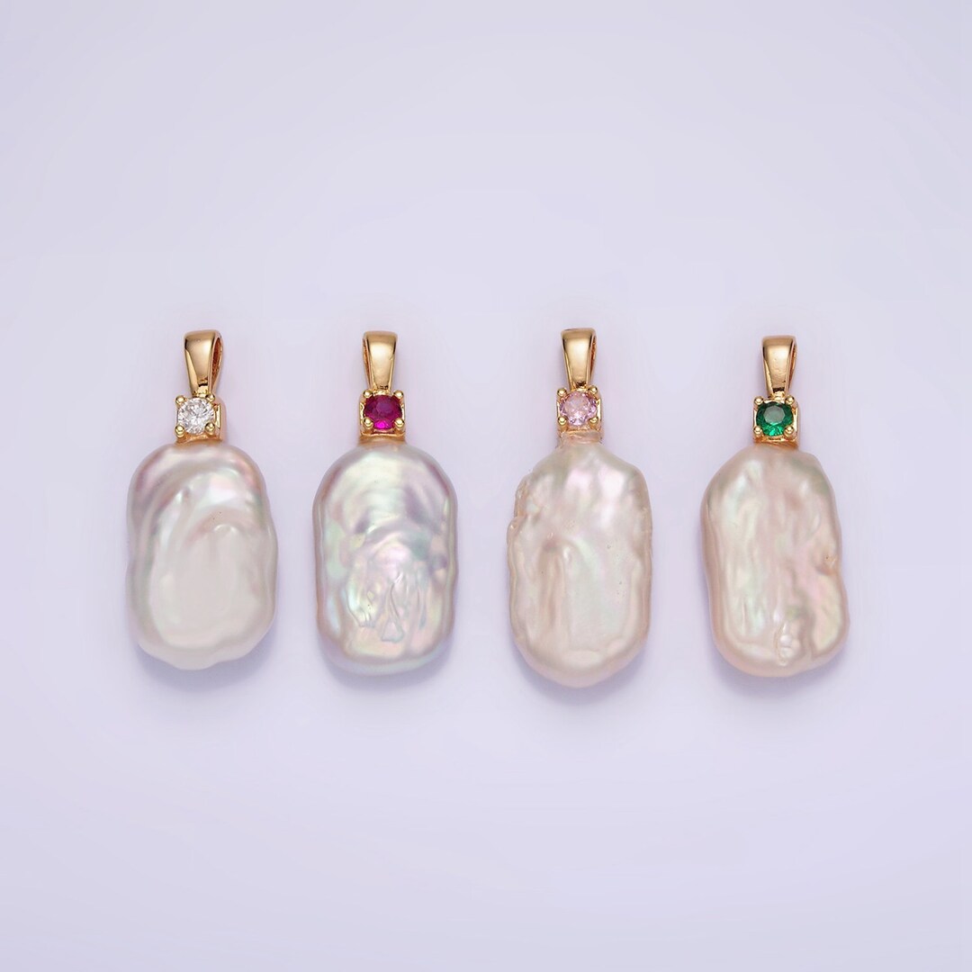 Freshwater Pearl 19mm Rectangle Pearl White Genuine Luster Square ...