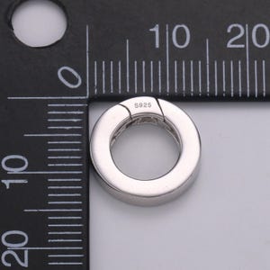 1 Pc 925 Sterling Silver Spring Gate Ring, 13.7mm Push Gate Ring, Charm ...