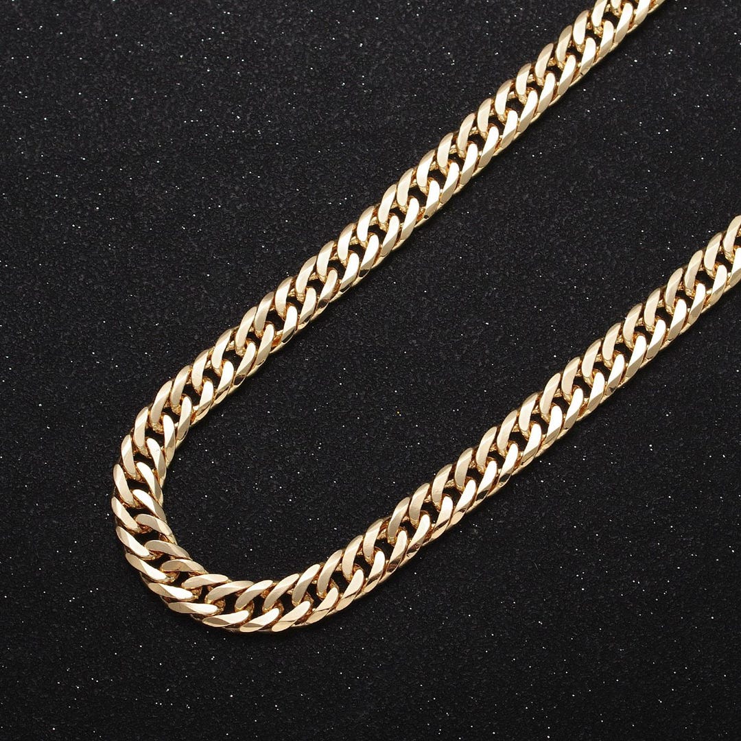 Bold Miami Cuban Link Chain by Yard Unfinished Chain Chunky Gold Chain ...