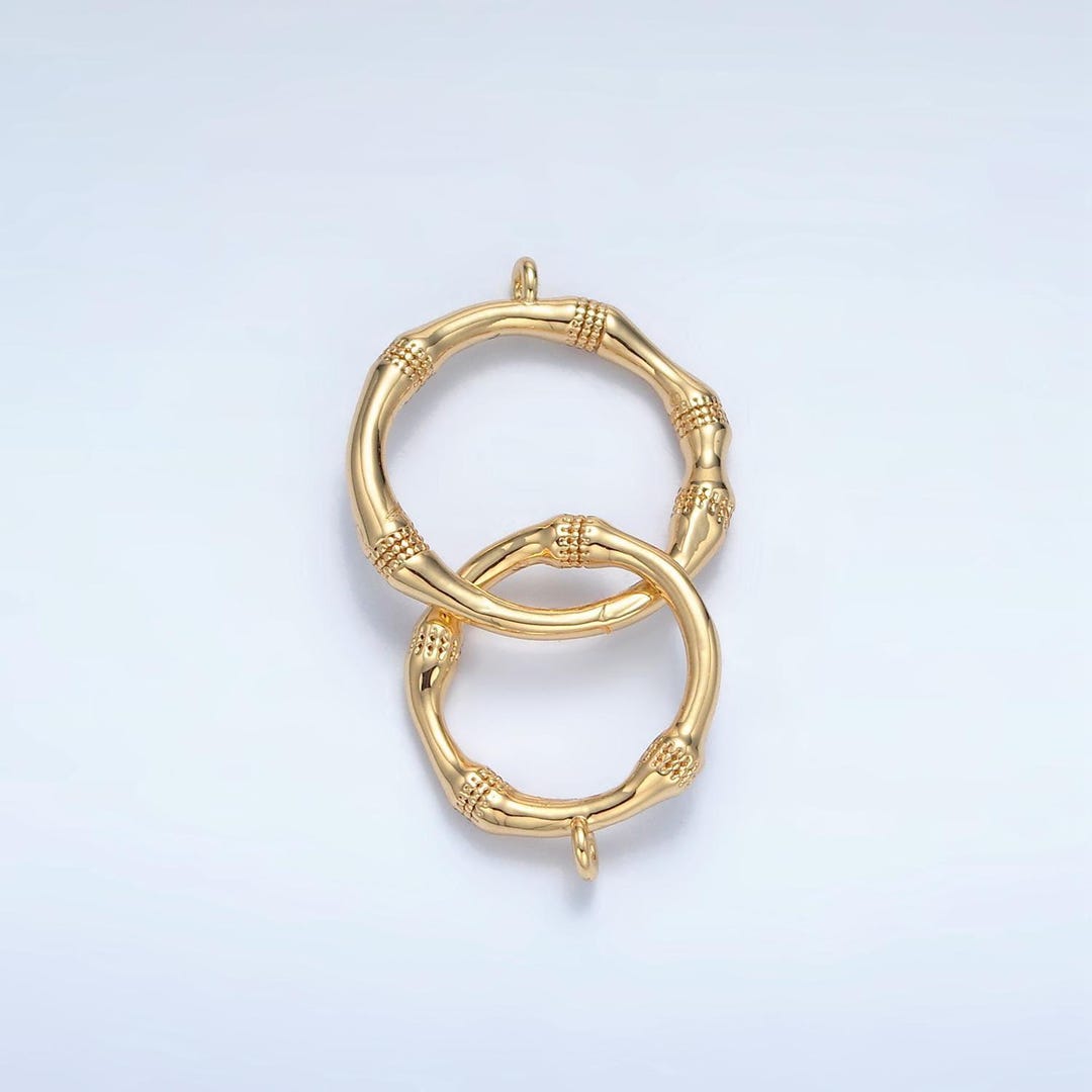 24k Gold Filled Open Circle Infinity Over Lap Loop Band Minimalist ...