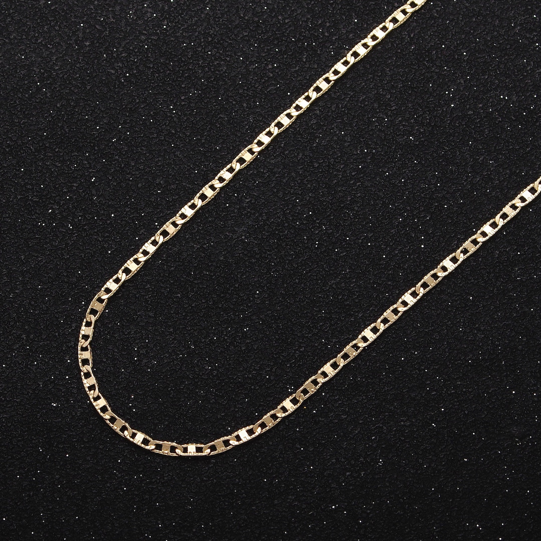 24K Gold Filled Mariner Chain Link Anchor Unfinished Chain for Jewelry ...
