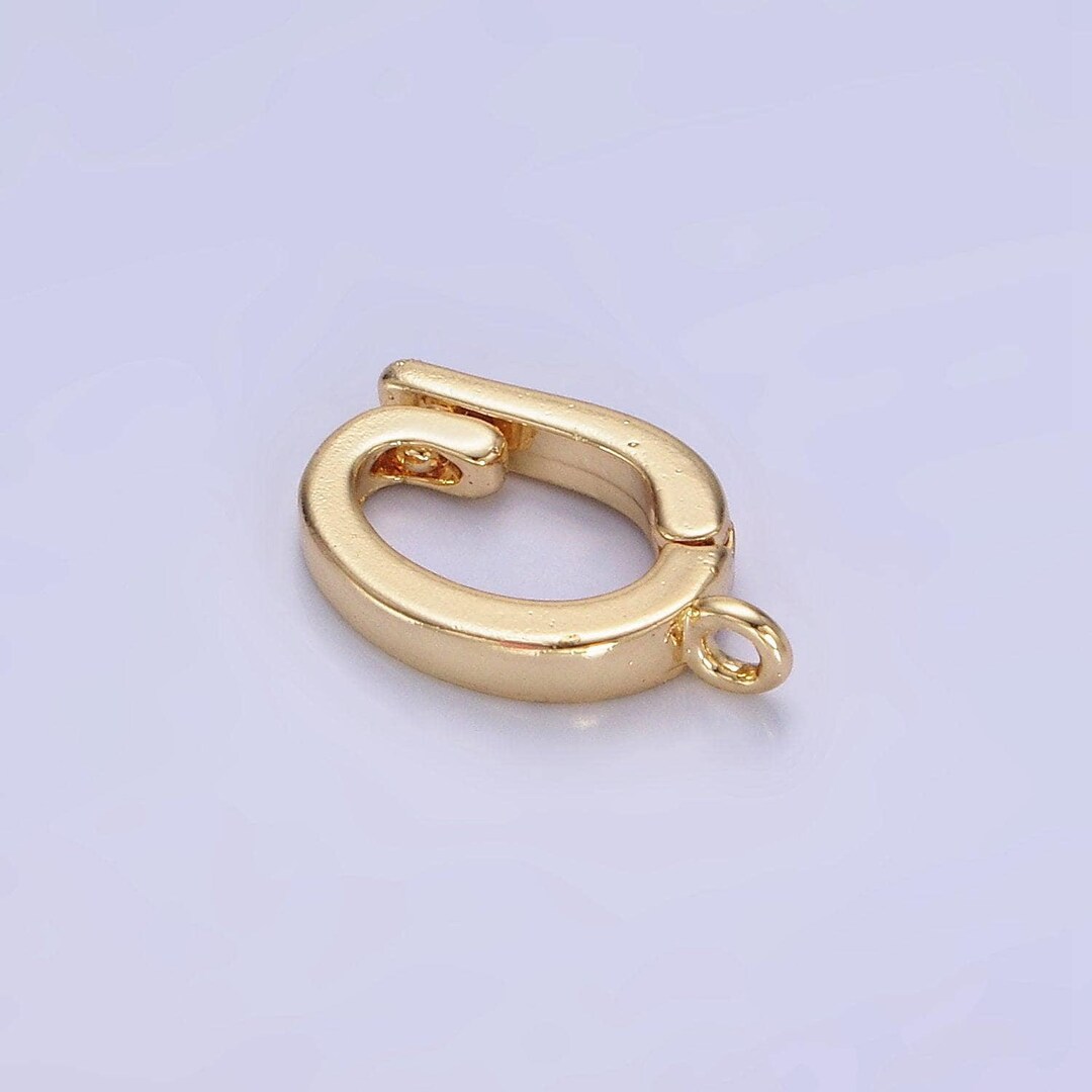 Oval Removable Bail, Gold Charm Enhancer Clasp, Pendant Bail Clasp ...