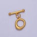 Mini Gold Round Toggle Clasp, Bracelet Necklace Jewelry Clasps Matte ...