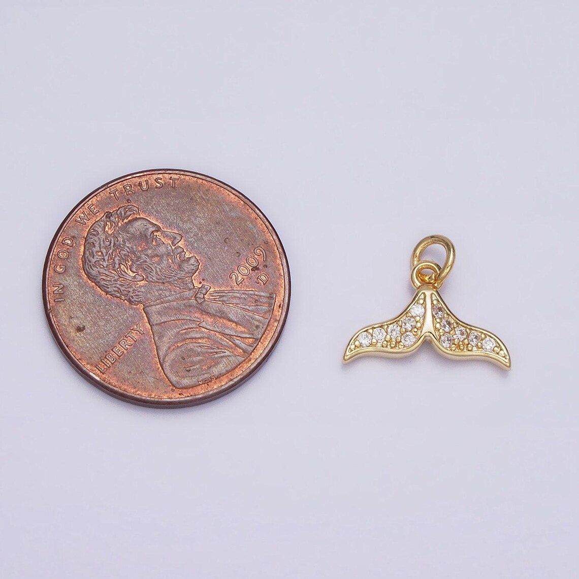 Mini 16k Gold Filled Whale Tail Pendant Jewelry Making Supplies ...