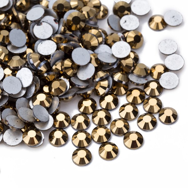 Gold Flat Back Rhinestones - Etsy