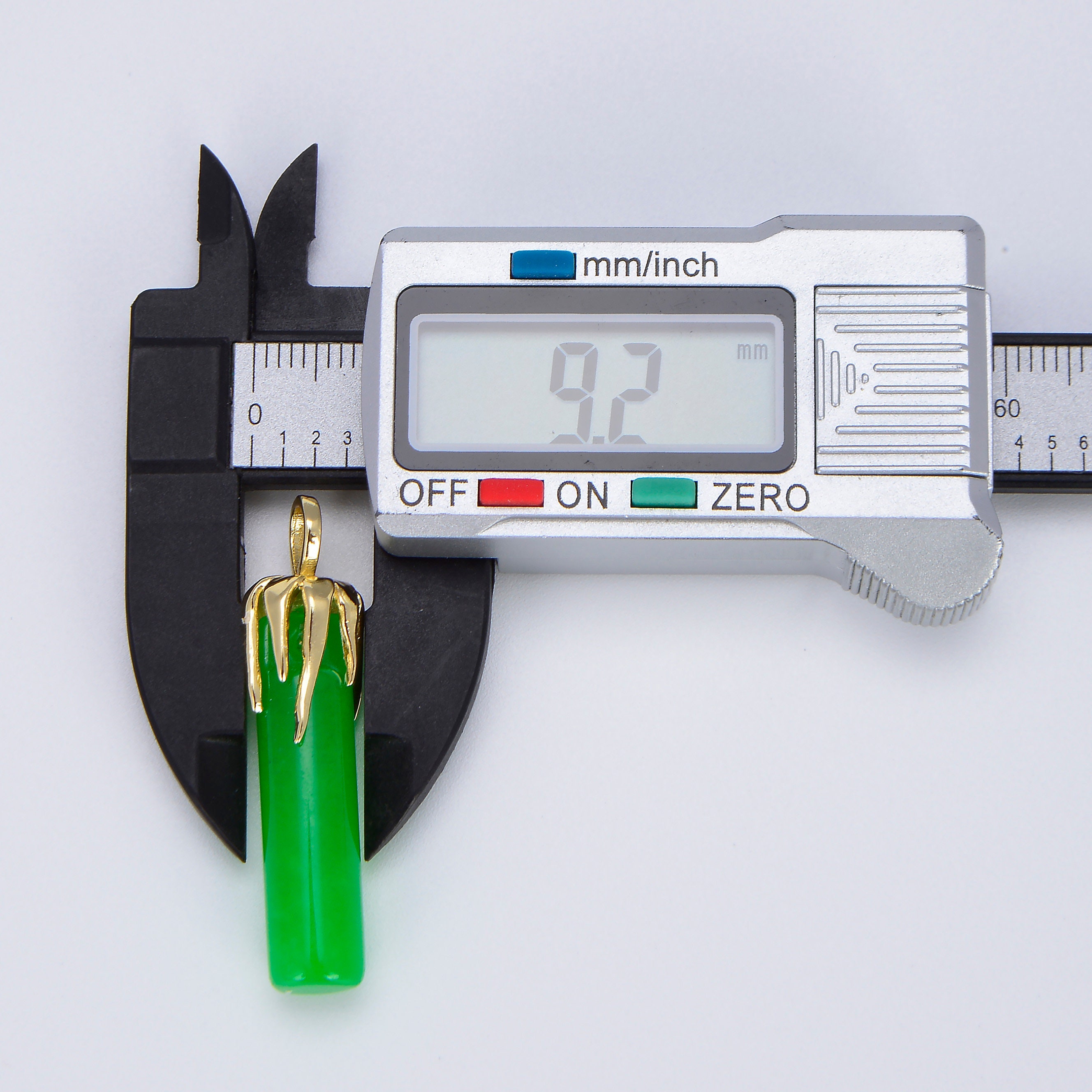 Genuine Green Jade Stick Green Pendant Necklace for Drop | Etsy