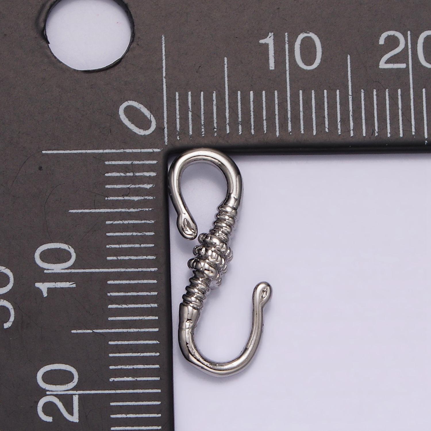 Gold Filled 15mm Curved S-hook Clasps Closure Jewelry Supply Findings ...
