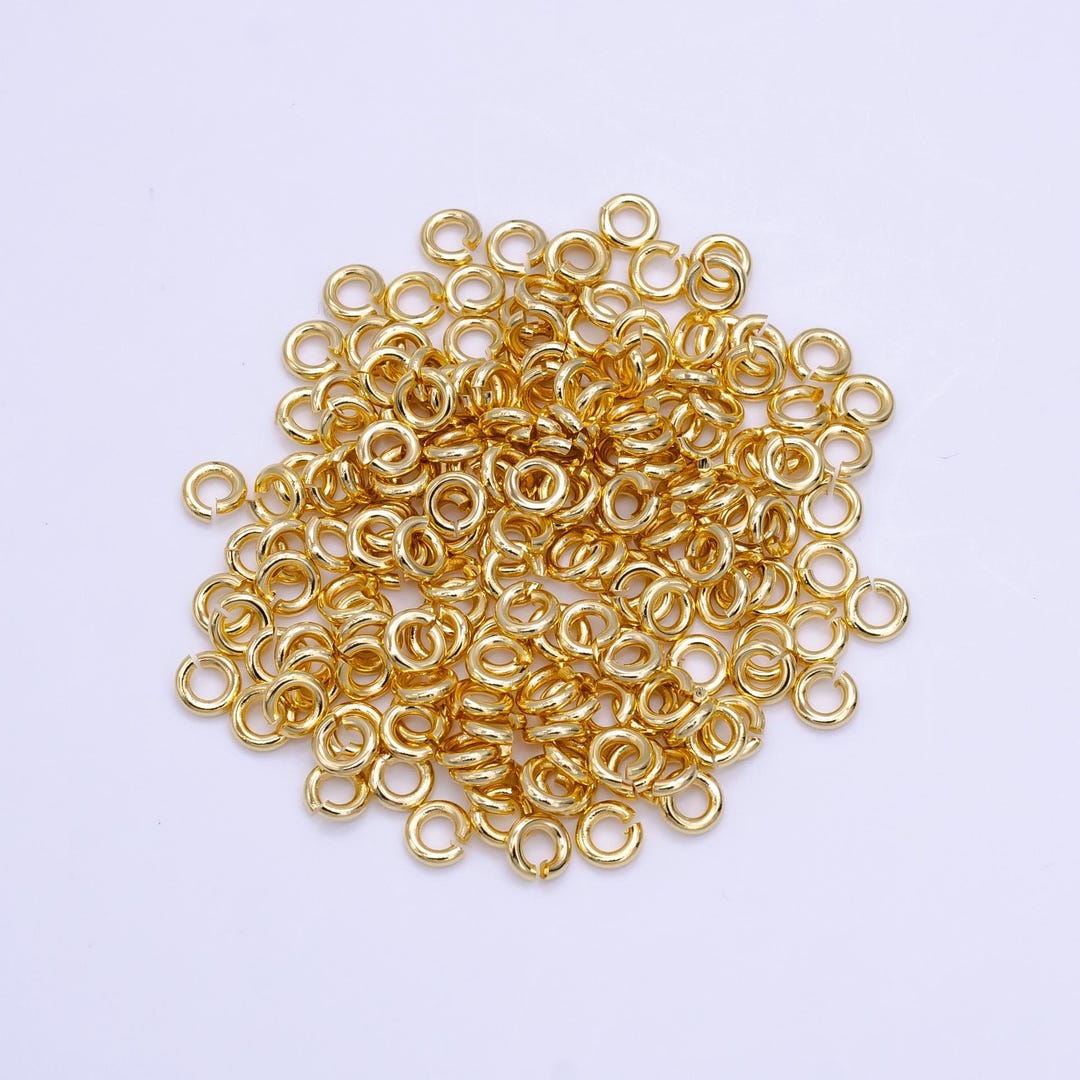1mm X 4mm (18 Gauge) 150x Gold Filled Jump Ring Gold Open Jump Rings ...