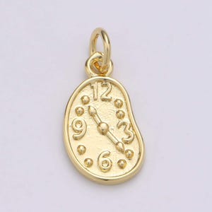 1pc Watch in Baroque Shape 24k Gold Charm, Watch Pendant Charm, Charm ...