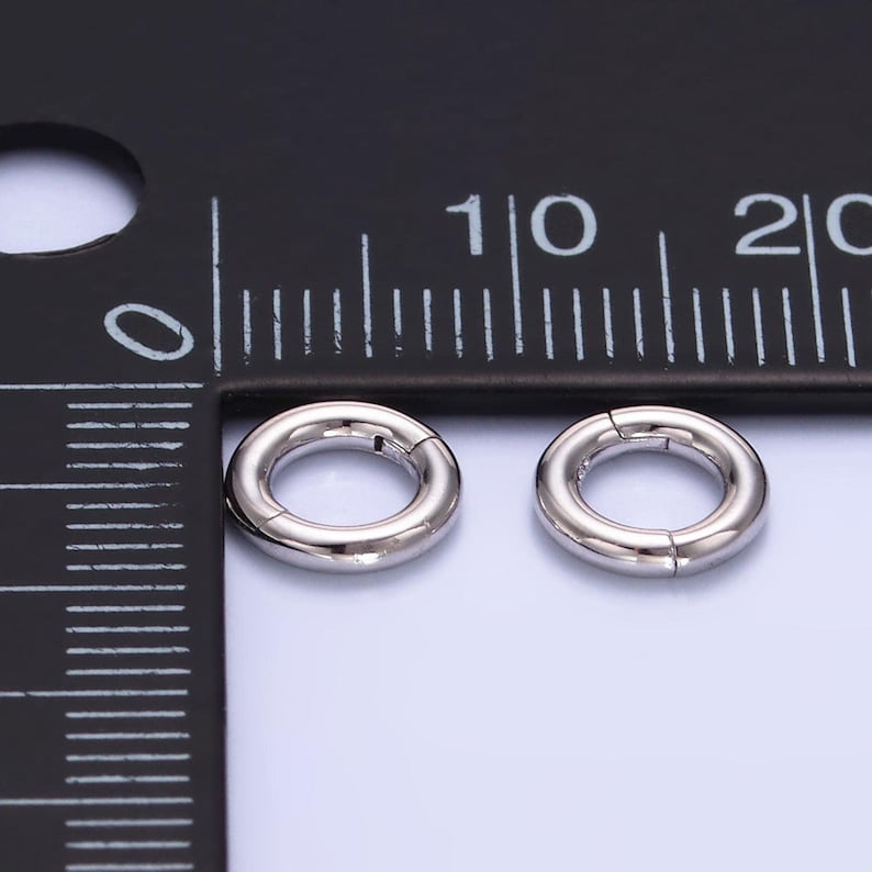 S925 Sterling Silver 8mm Pull Round Gate Ring Jewelry Supply Charm ...