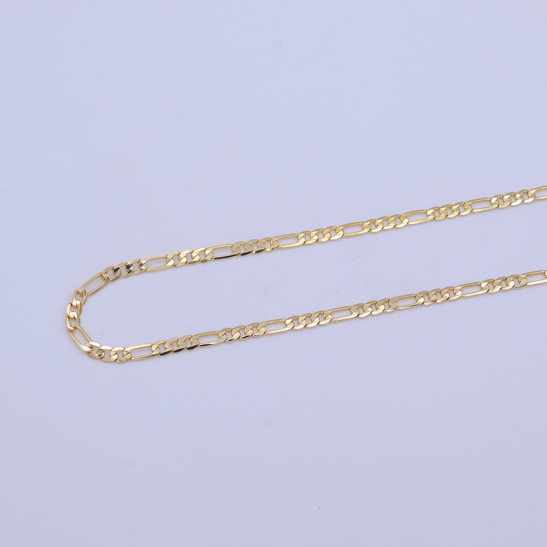 Gold Figaro Chain by Yard, Dainty Figaro Chain Wholesale Bulk Roll ...
