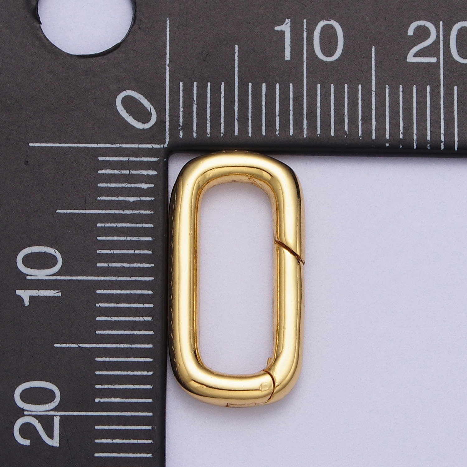 Dainty Gold Push in Oval Clasp for Charm Holder Clasp - Etsy