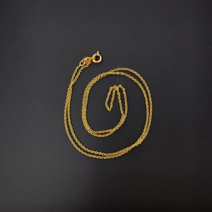 15.6'' Ready to Use 24K Gold Thin Rolo Necklace Chain, Layering Rolo ...