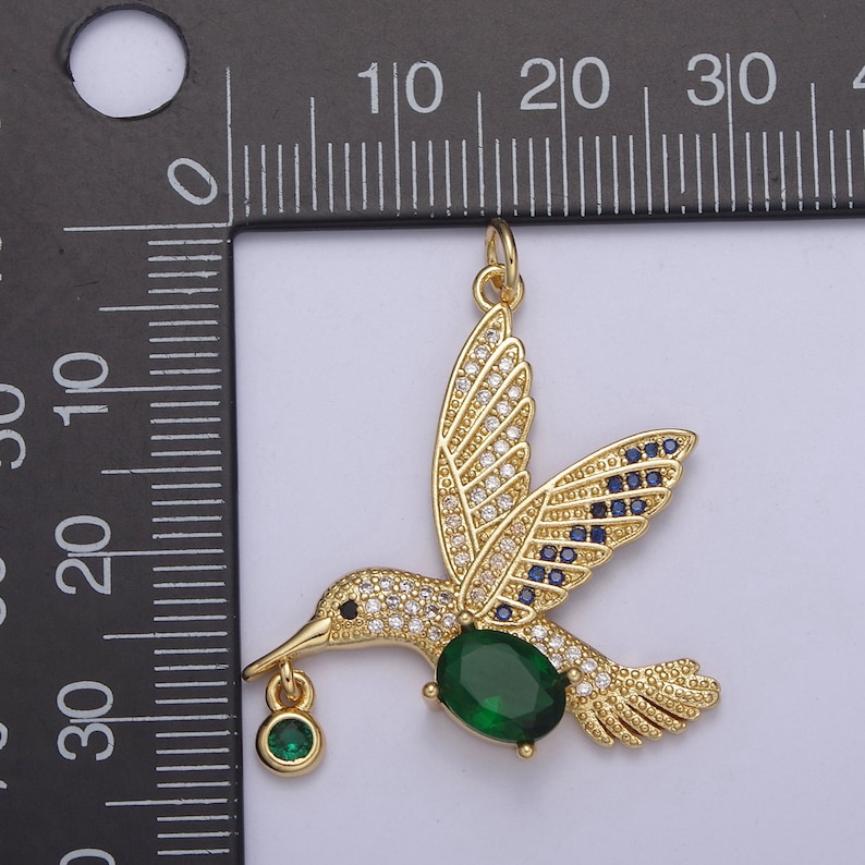 Gold Hummingbird Charm 24k Gold Filled Humming Bird Pendant - Etsy