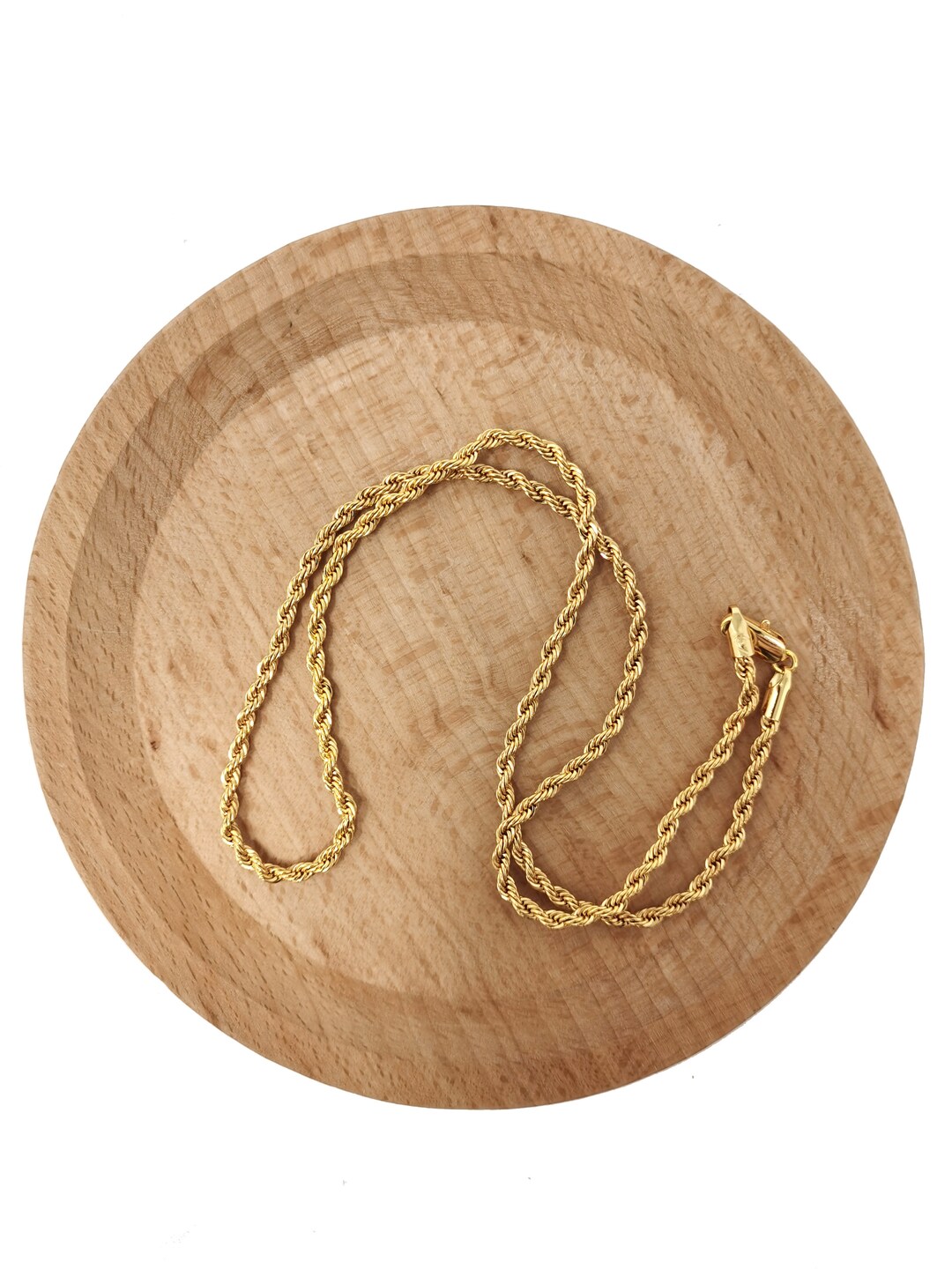 1pc 19.6'' Ready to Use Gold Rope Necklace Chain, Layering Rope Chain ...