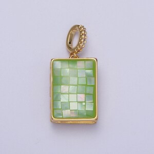 Gold Square Locket Pendant Lady Guadalupe Charm Marian Cross - Etsy