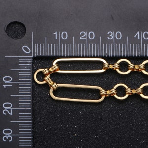 Long 24K Gold Rolo Infinity Cable Paperclip Chain by Yard, Link Cable ...