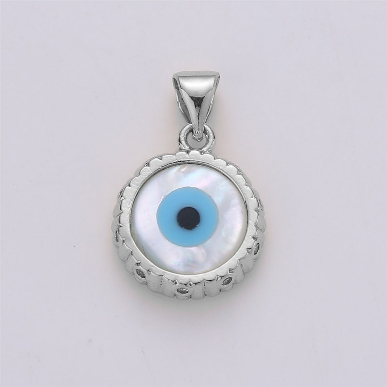 Dainty Evil Eye Charm Small Tiny Evil Eye Pendant Eye of Ra - Etsy