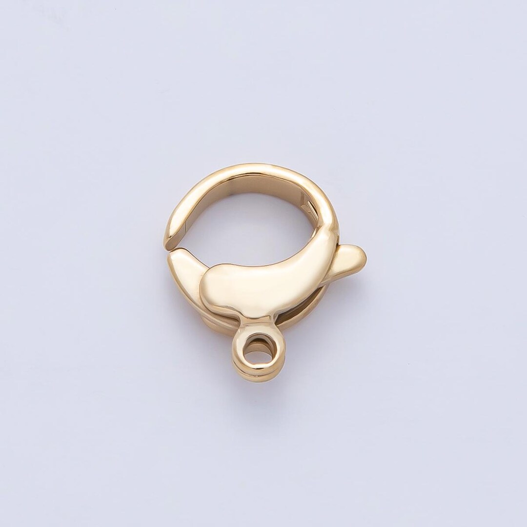 Stainless Steel 11.9mm Round Lobster Claw Clasps Closure Finding DIY ...