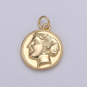 Double Sided 24k Gold Hercules Coin Pendant Ancient Coin Pendant, Greek ...