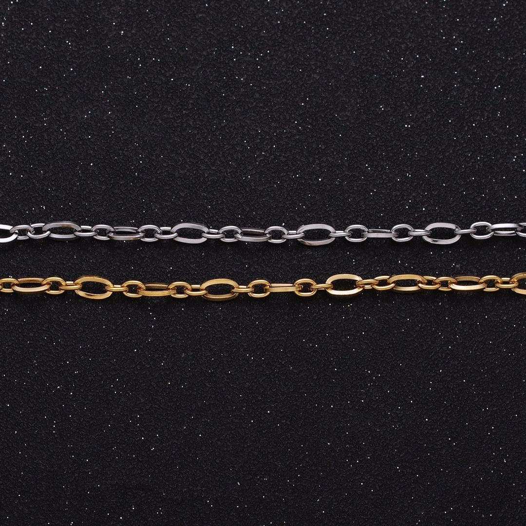 24k Gold Filled Figure Eight Chain 3.5 Mm Dainty Cable Link Unfinished ...