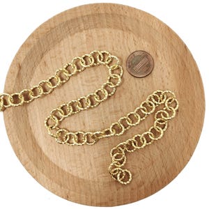 Gold Fancy Rolo Chain by Yard, Rope Cable Chain, Wholesale Bulk Roll ...