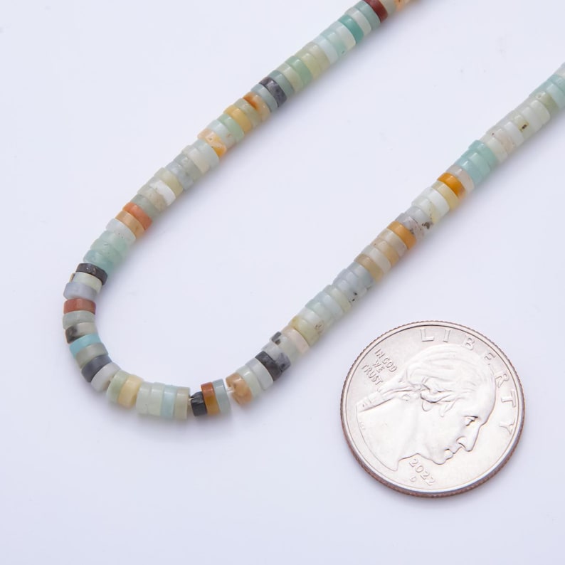 Dark Colorful Gemstone Rondelle Beads 4x1.5 Mm Mix Color Fall Winter ...
