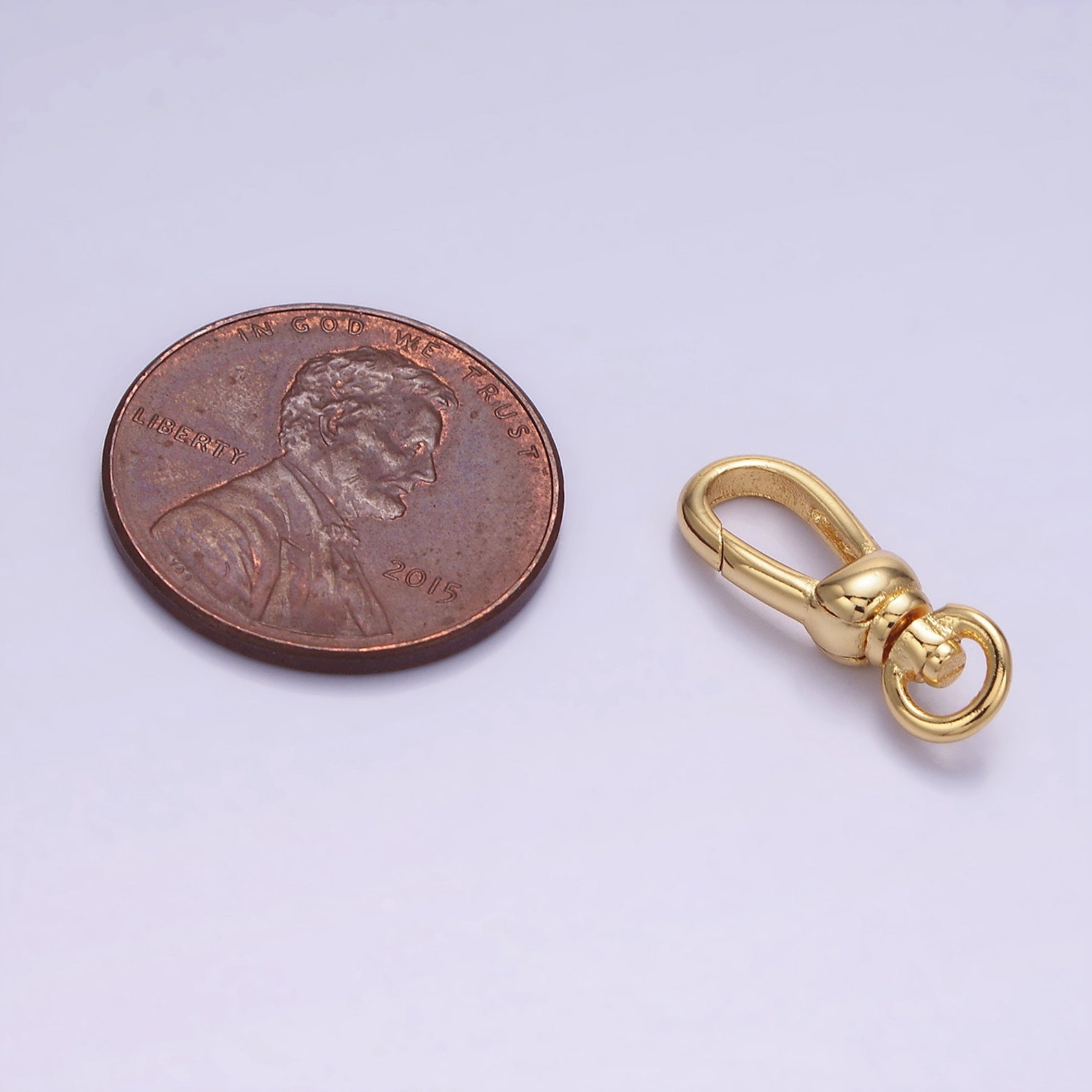 14K Gold Filled Push Spring Gate Swivel Clasps Findings Self Closing ...