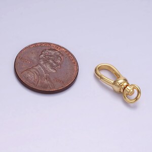 14K Gold Filled Push Spring Gate Swivel Clasps Findings Self Closing ...